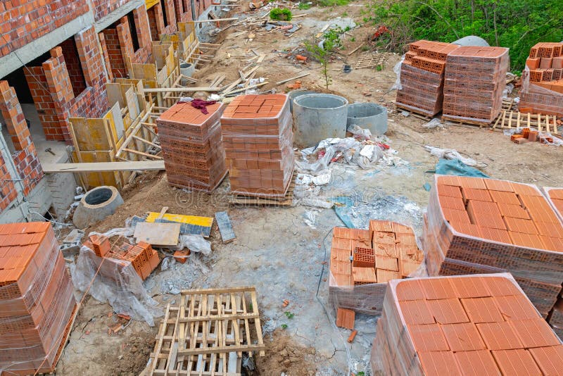Construction Site Material stock photo. Image of housing - 219278636