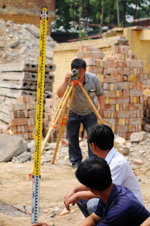 Construction Site Measurement Editorial Photography - Image of ...