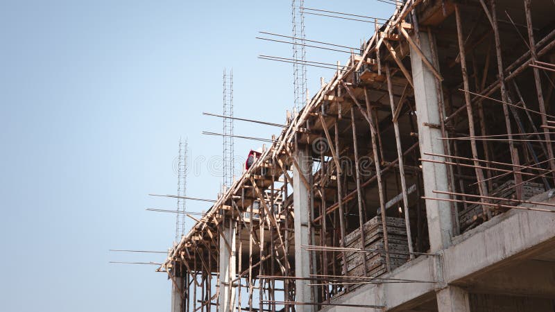 Construction Site, Metal Scaffolding and Formwork, Beam Formwork ...