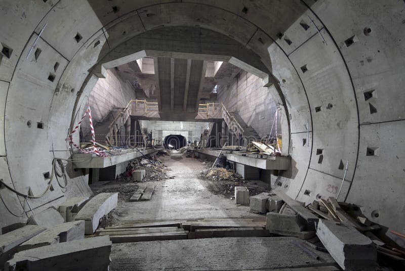 Construction Site of the Metro Station Stock Image - Image of ...