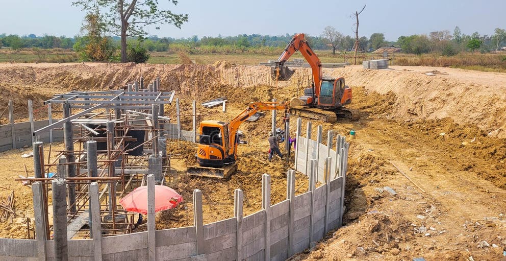 Construction site stock image. Image of digger, transport - 280739863