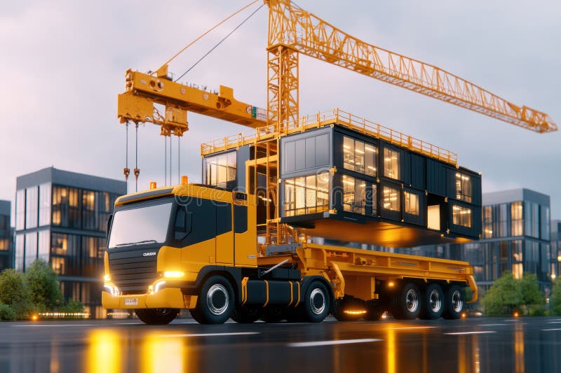 Container Office Construction Site Stock Illustrations – 363 Container ...