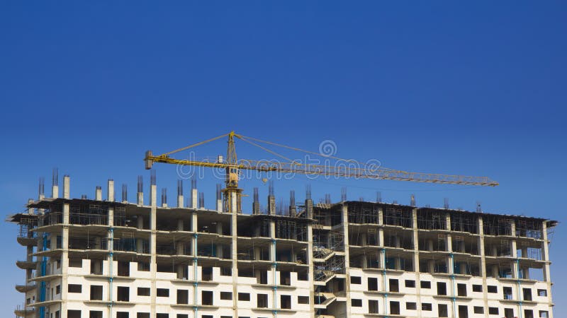 Construction Site of Modern Building Stock Photo - Image of metal, site ...