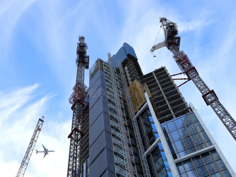 Construction Site of Modern Buildings Stock Image - Image of modern ...