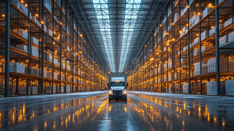 Construction Site of a Modern Warehouse Showcasing Automated Mobile ...