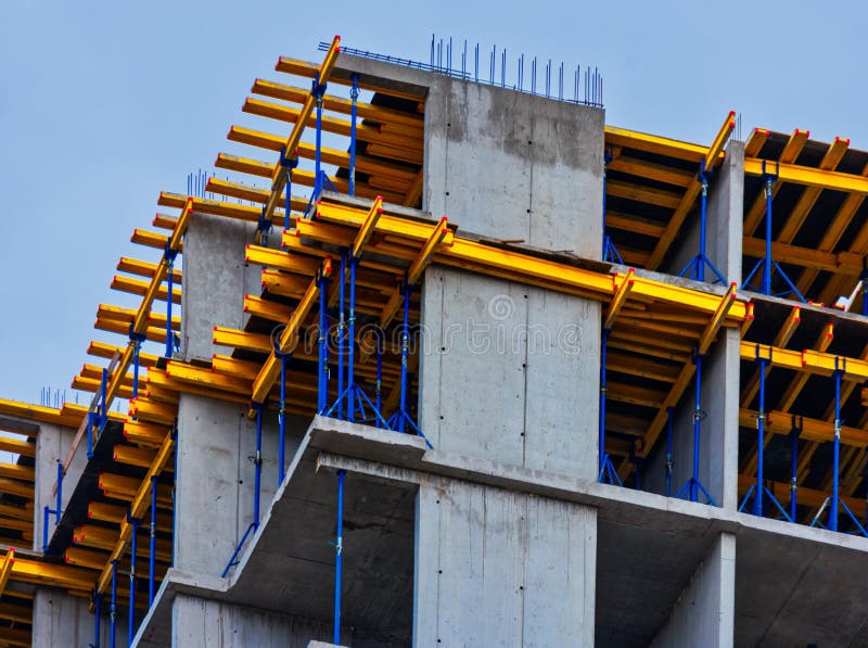 Construction Site, Monolith Building Erected Stock Image - Image of ...