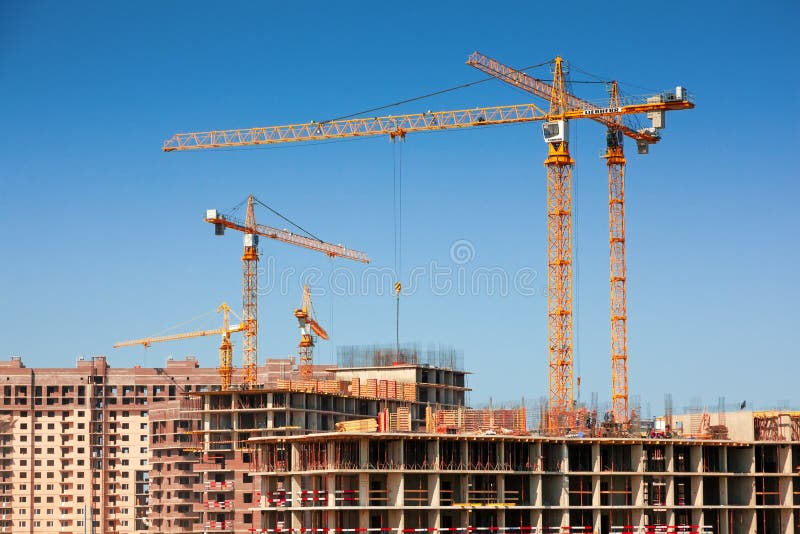 Construction Site, Moscow, Russia Editorial Photo - Image of tall, work ...