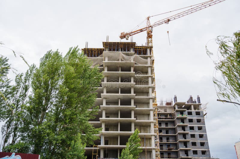 The Construction Site of a Multi-apartment Multi-storey Residential ...