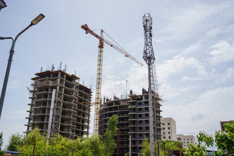 The Construction Site of a Multi-apartment Multi-storey Residential ...