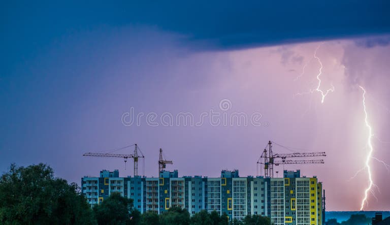 Construction Site of a Multi-storey Building Against the Sky with ...