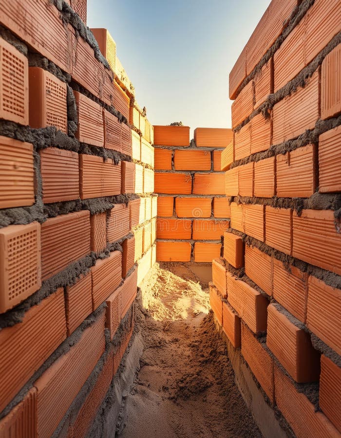 Construction Site, Narrow Brick Alley Under Construction in New ...