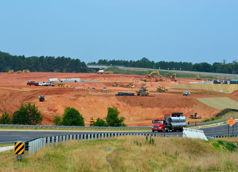 Highway construction editorial photo. Image of construction - 94279736