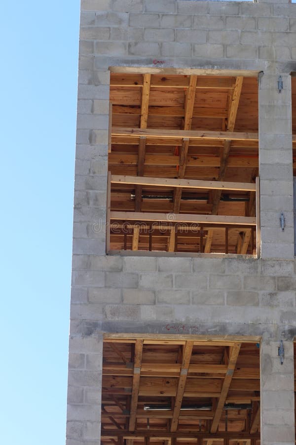 Construction Site of a New Apartment Building in Progress Stock Photo ...