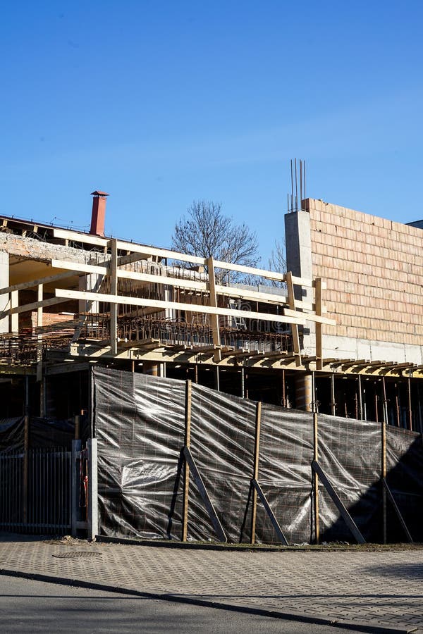 Construction Site of a New Building Under Development Stock Photo ...
