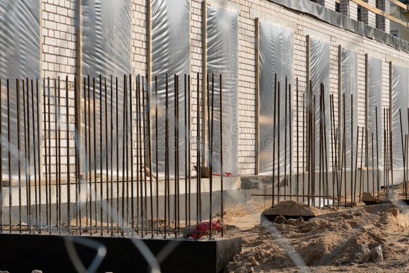 Construction Site. Construction of a New Building. Unfinished Building ...