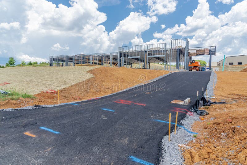 Construction Site for New Commercial Building Complex Stock Photo ...