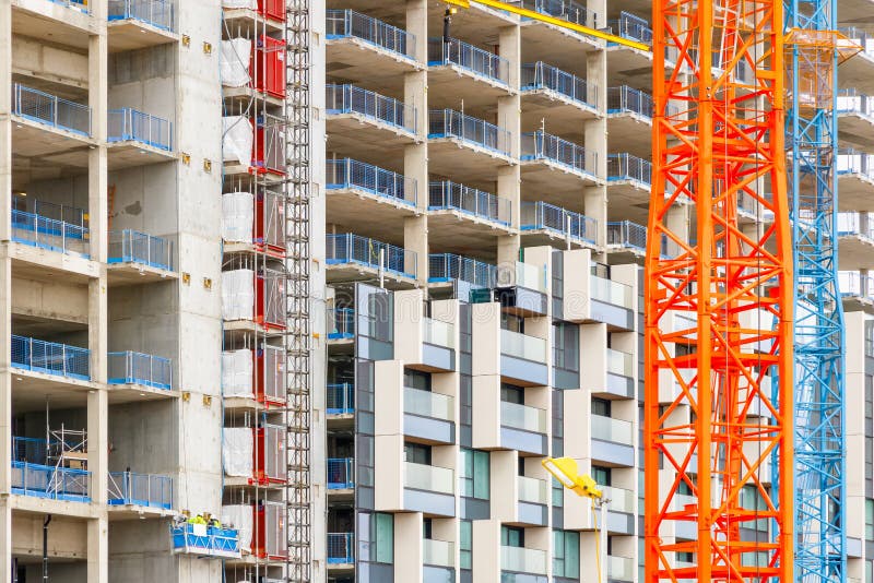 Construction Site of a New Development in North Greenwich Stock Image ...