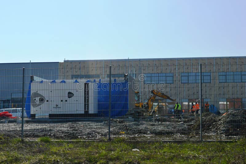 Construction Site for a New Factory Stock Image - Image of spring ...