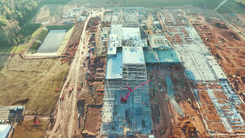 Construction Site of New Large Factory Complex Under Development ...