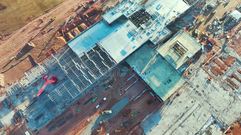 Construction Site of New Large Factory Complex Under Development ...