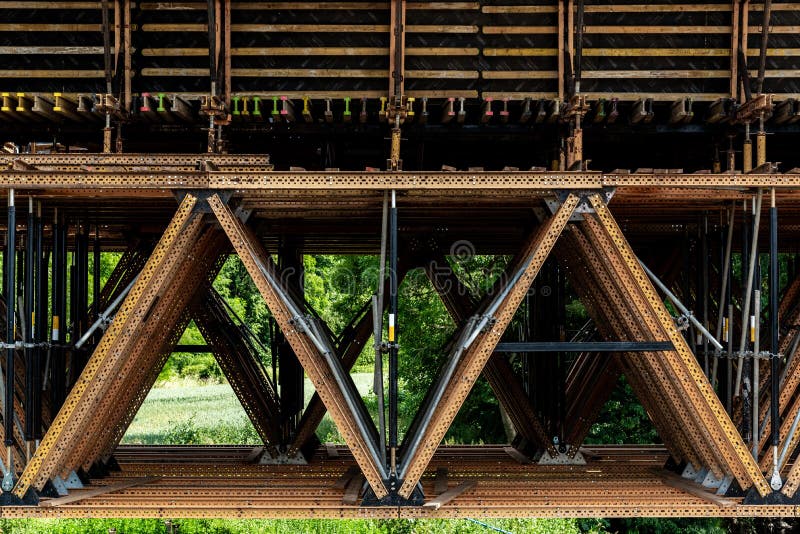 Construction Site of the New Modern Bridge Stock Image - Image of ...