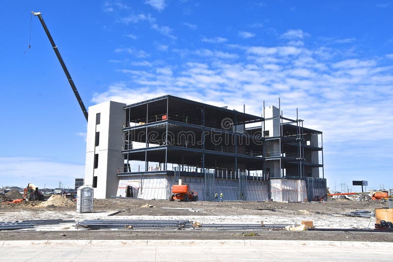 Construction Site of a New Office Building Stock Photo - Image of ...