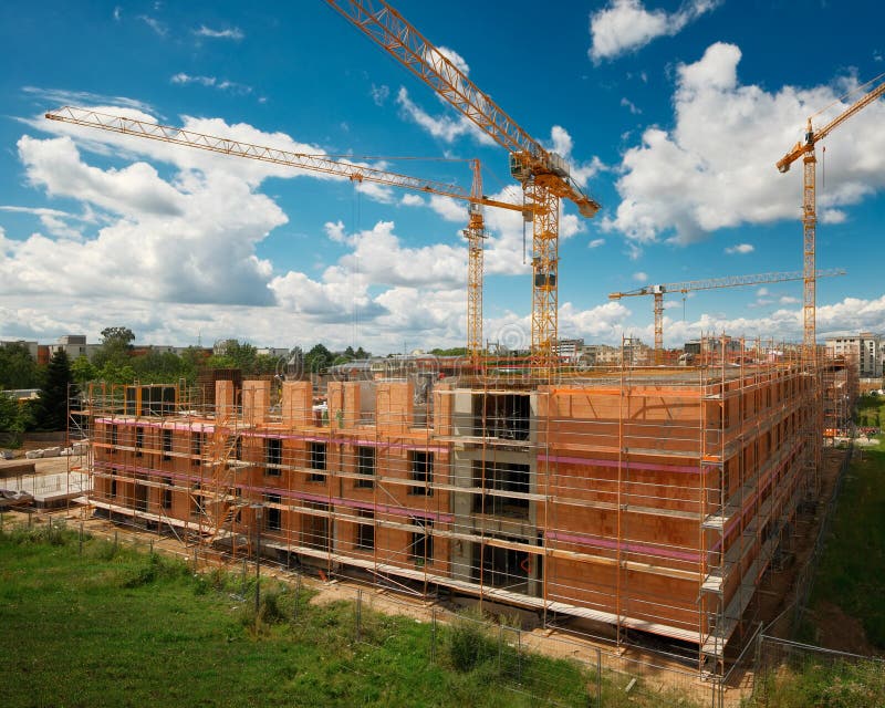 Construction Site with Nice Blue Sky, Nobody and No Logos Stock Photo ...