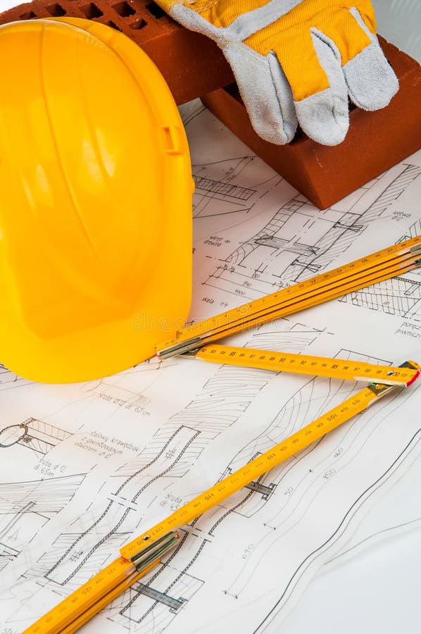 Construction Site Objects, Professional Building Stuff Stock Image ...