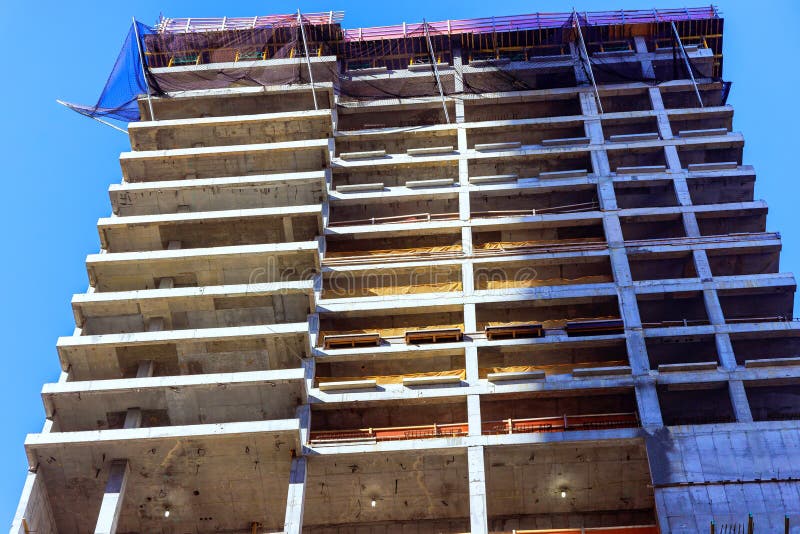 On Construction Site of One of Largest American Cities, Skyscraper ...