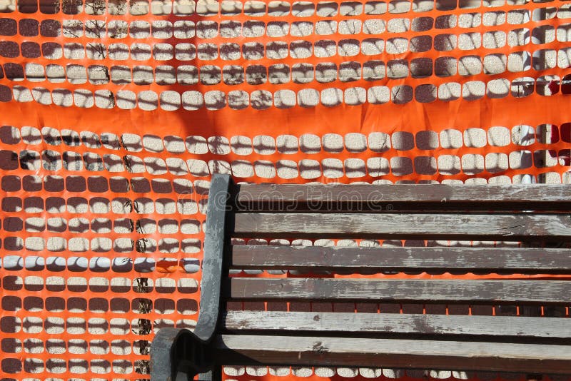 Construction Site Open Building Construction an Old Bench Stock Photo ...