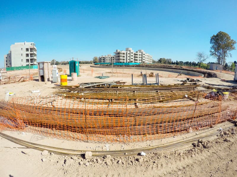 Construction site stock photo. Image of community, building - 60219012