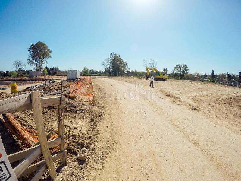 Construction site editorial stock photo. Image of equipment - 60217288