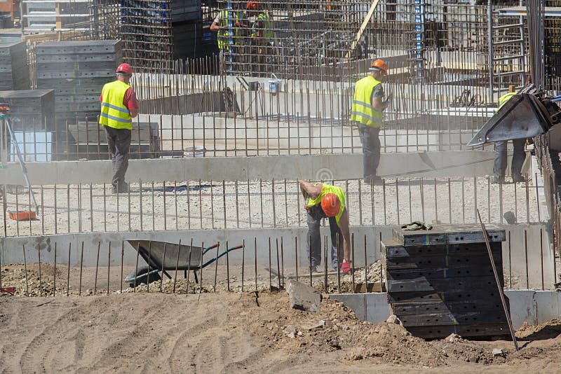 Construction site outdoor editorial image. Image of development - 178145585