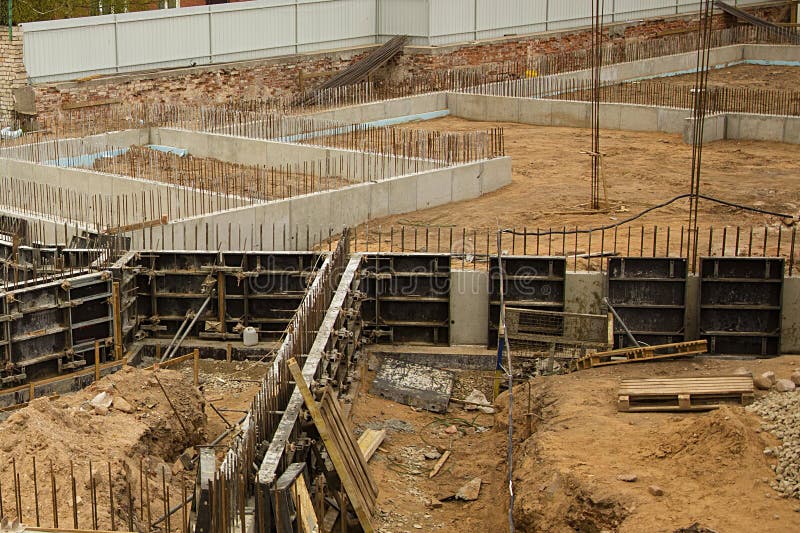 Construction site outdoor stock image. Image of design - 178145619