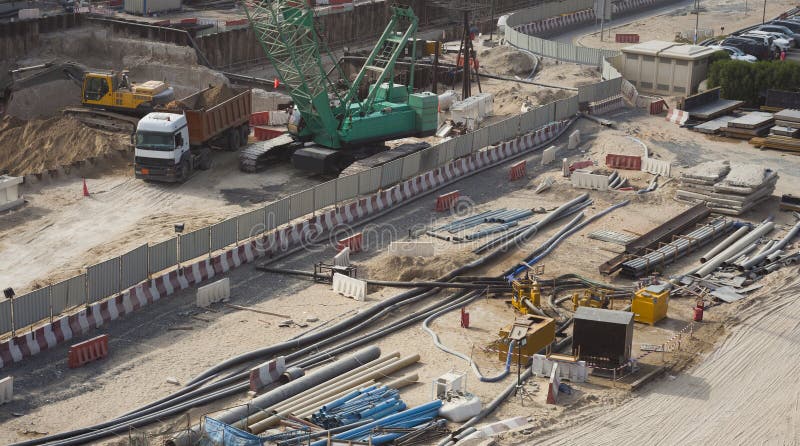 Construction site outdoor stock image. Image of dubai - 134266179