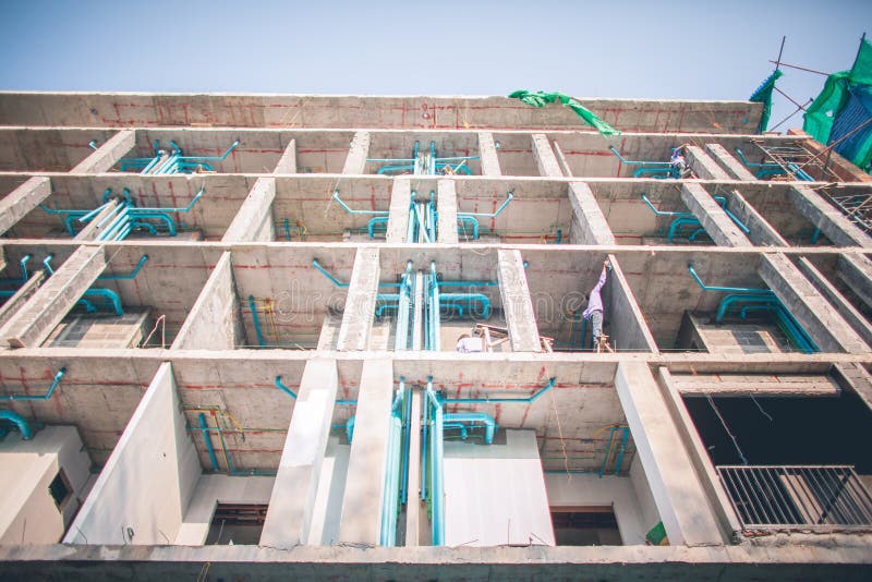 Construction Site Outside Building Stock Image - Image of chemical ...