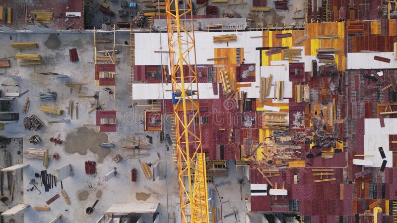 Construction Site Overview Showcasing Equipment and Materials during a ...