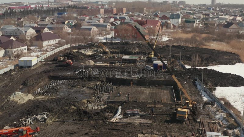 Construction Site for Construction and Piles. Pit for the Construction ...