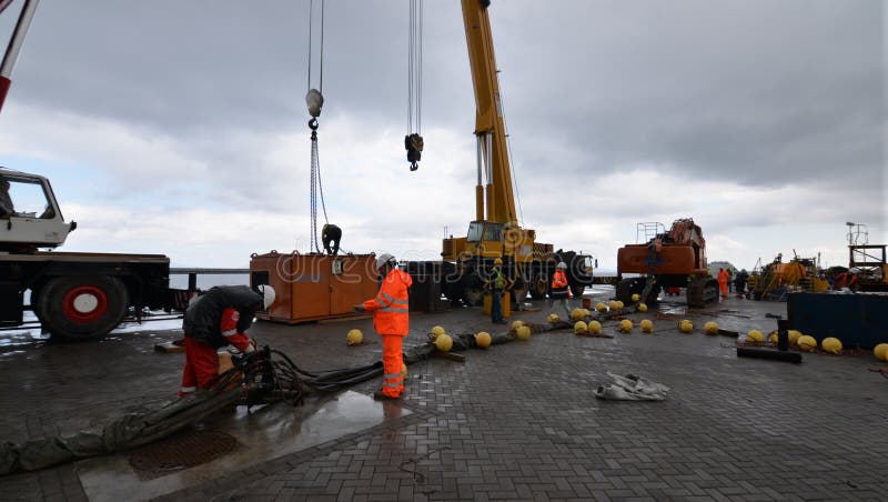 Construction Site in Port Maritime. Extension of a Dock Editorial Stock ...