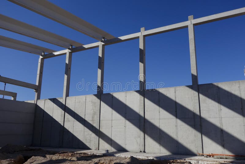 Precast Structure in Construction Stock Image - Image of building ...