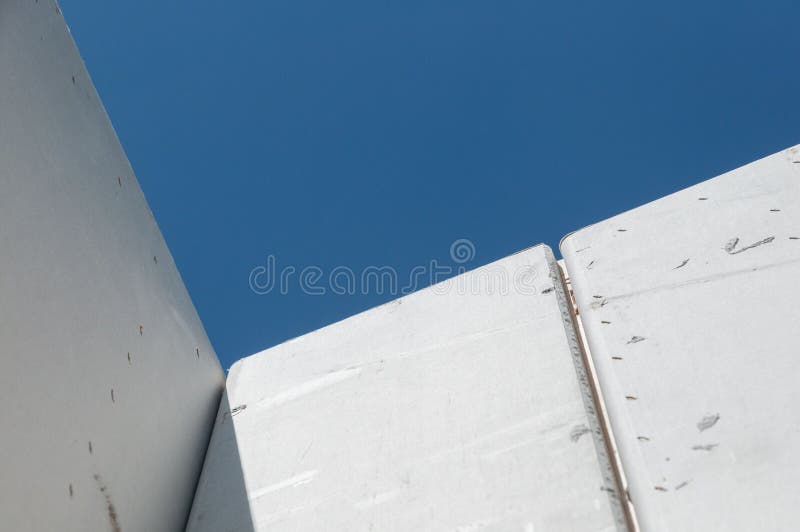Construction Site of a Prefabricated House Building. Civil Engineering ...