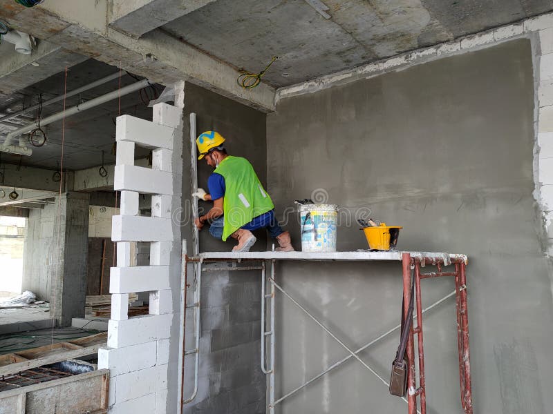 Construction Site on Progress at Site. the Construction of the Building ...