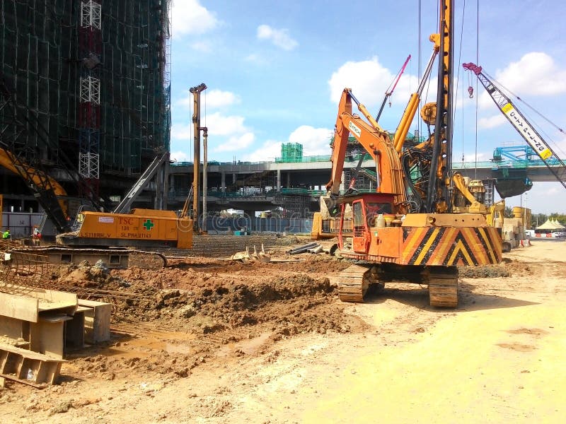 Construction Site on Progress at Site. the Construction of the Building ...