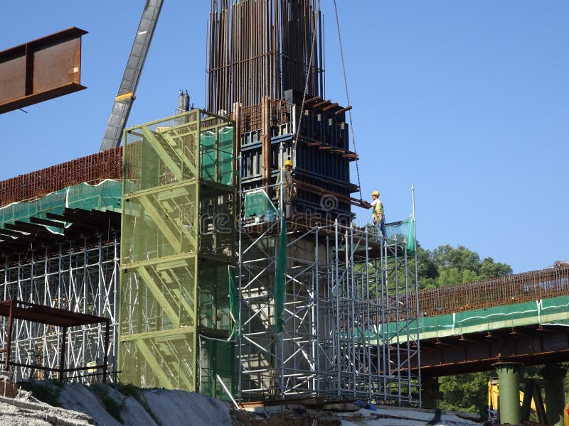 Construction Site on Progress at Site. the Construction of the Building ...