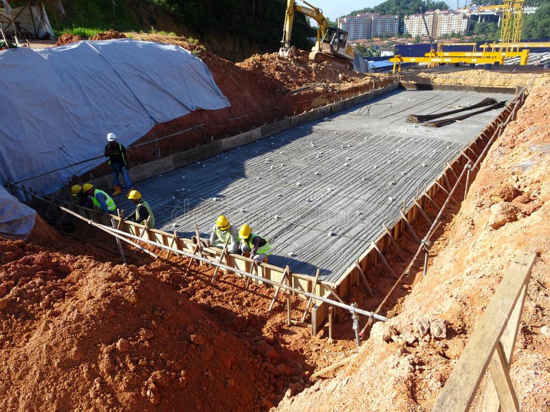 Construction Site on Progress at Site. the Construction of the Building ...