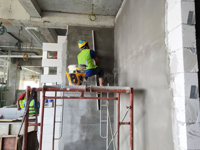 Construction Site on Progress at Site. the Construction of the Building ...