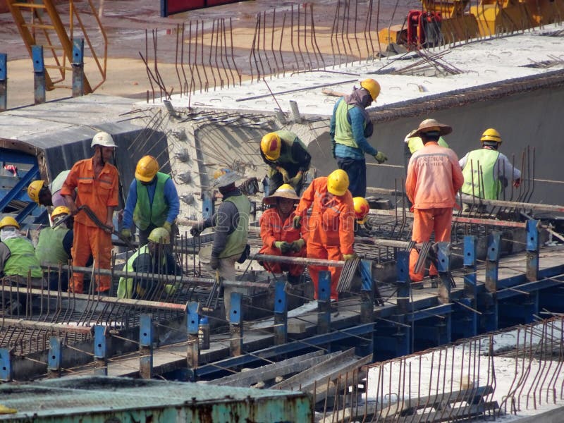 Construction Site on Progress at Site. the Construction of the Building ...