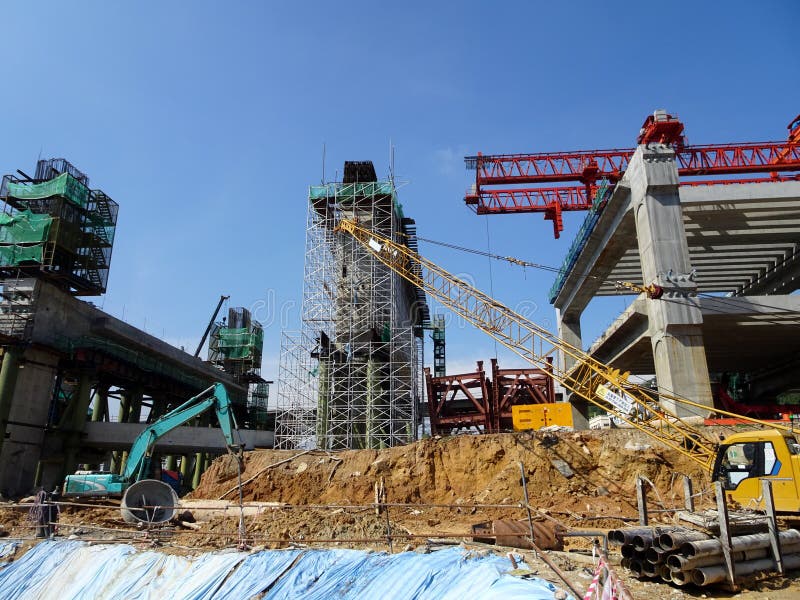 The Construction Site is in Progress. Construction Work is Being ...