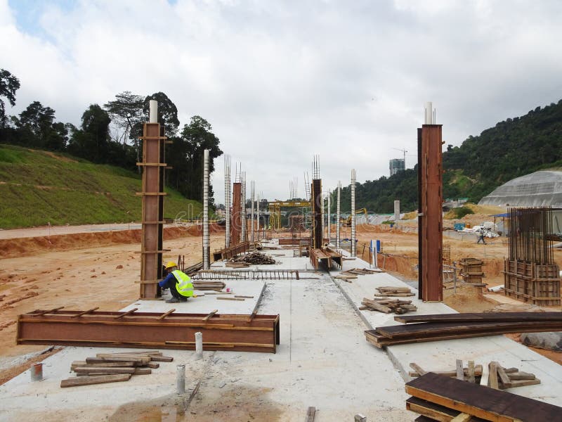 The Construction Site is in Progress. Construction Work is Being ...