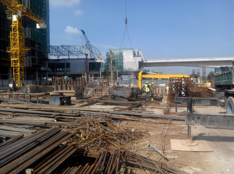 Construction Site in Progress during Daytime. Editorial Stock Photo ...
